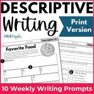 Paragraph Writing Bundle - Print & Digital Weekly Writing Prompts ...