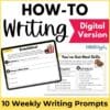 Paragraph Writing Bundle - Print & Digital Weekly Writing Prompts ...