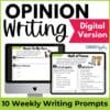 Paragraph Writing Bundle - Print & Digital Weekly Writing Prompts ...