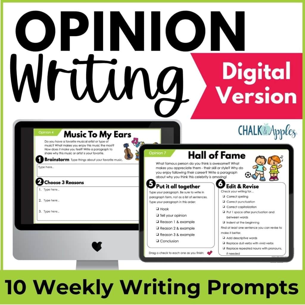 Paragraph Writing Bundle - Print & Digital Weekly Writing Prompts ...