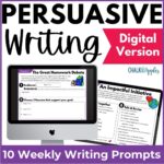 Paragraph Writing Bundle - Print & Digital Weekly Writing Prompts ...