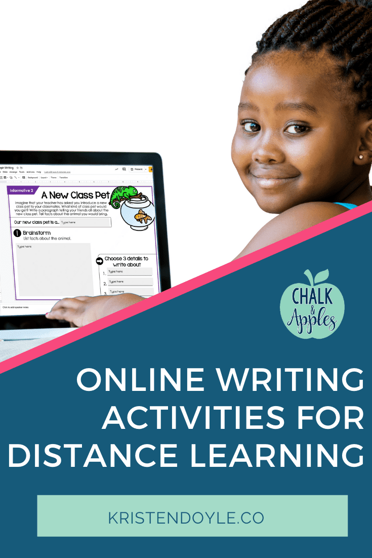 Online Writing Activities for Distance Learning - Chalk & Apples