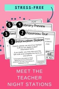 Stress-Free Meet the Teacher Night Stations - Chalk & Apples