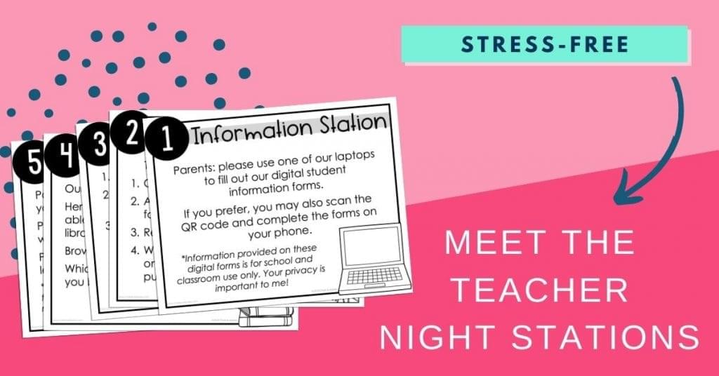 Stress-Free Meet the Teacher Night Stations - Chalk & Apples