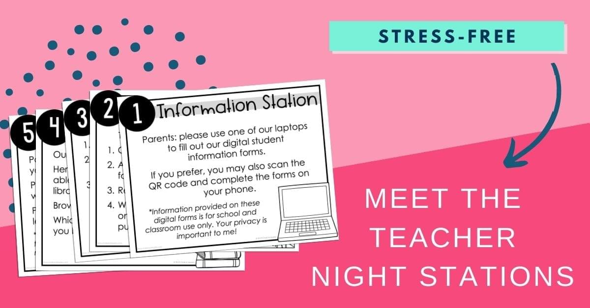 Stress-Free Meet the Teacher Night Stations - Chalk & Apples
