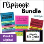 Editable Classroom Flipbooks Bundle - Chalk & Apples
