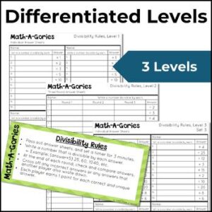 Divisibility Rules Game - MathAGories - Chalk & Apples