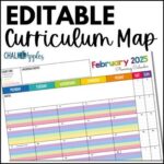 Editable Curriculum Map Planning Calendar - Chalk & Apples