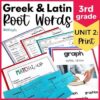 3rd Grade Vocabulary UNIT 2 - Greek & Latin Roots - Chalk & Apples