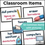 Spanish - English Classroom Labels - Chalk & Apples
