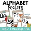 Alphabet Line in Print & Cursive - Rustic Farmhouse Chic - Chalk & Apples
