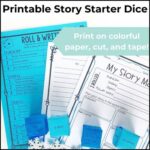 Winter Writing Activity - Roll & Write Center - Distance Learning - Chalk & Apples