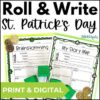 St. Patrick's Day Writing Activity - Roll & Write Center - Distance ...