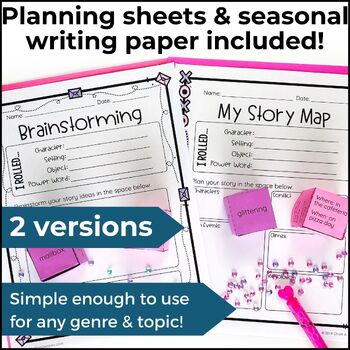 Year-Long Holiday Writing Activities Bundle (Roll & Write) - Chalk & Apples