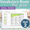 5th Grade DIGITAL Vocabulary Greek & Latin Roots - Unit 2 - Distance ...