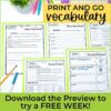 4th Grade Vocabulary Greek & Latin Roots - Unit 4 - Print Version ...