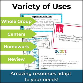 Fraction Activities Bundle - Equivalent Fractions, Improper Fractions ...