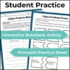 Subject and Predicate Lesson and Activities - Chalk & Apples