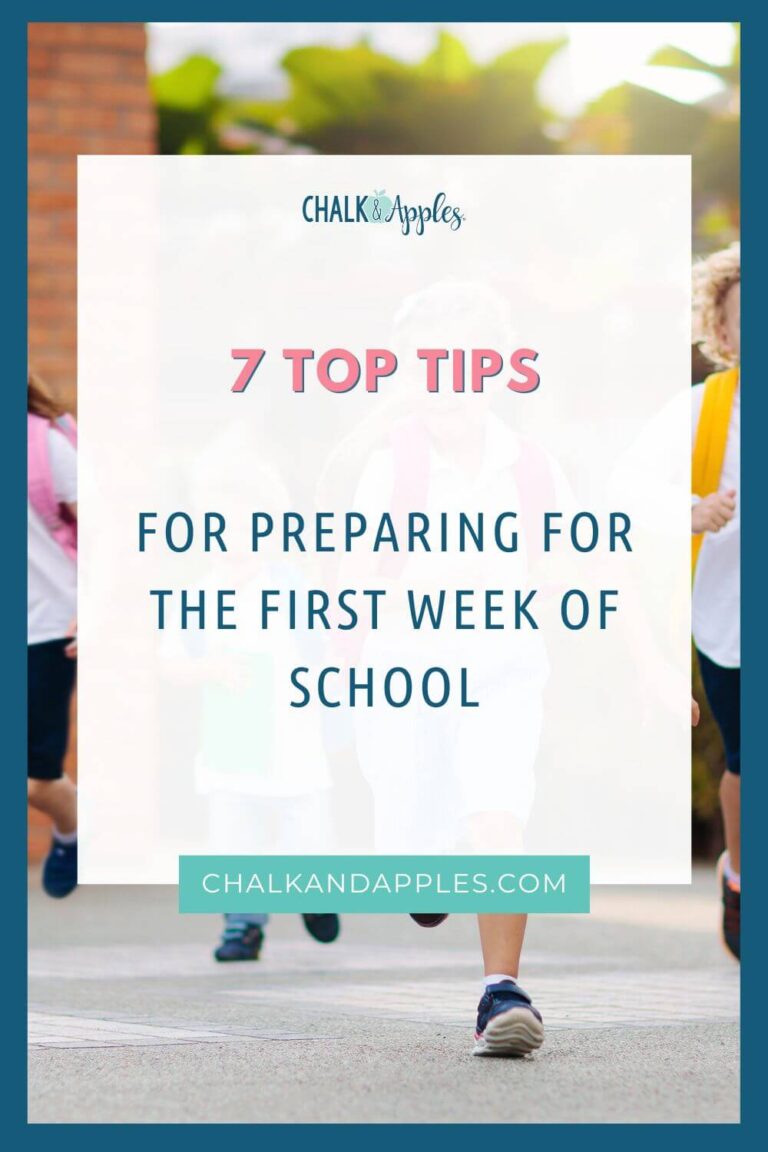 Preparing for the First Week of School - Chalk & Apples